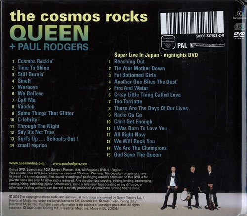 Queen The Cosmos Rocks [Tour Edition] - Sealed UK 2-disc CD/DVD set ...